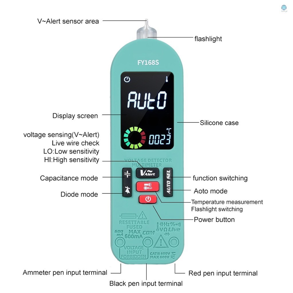Fy168s Fully Automatic Anti-Burn Smart Digital Multimeter Handheld ...