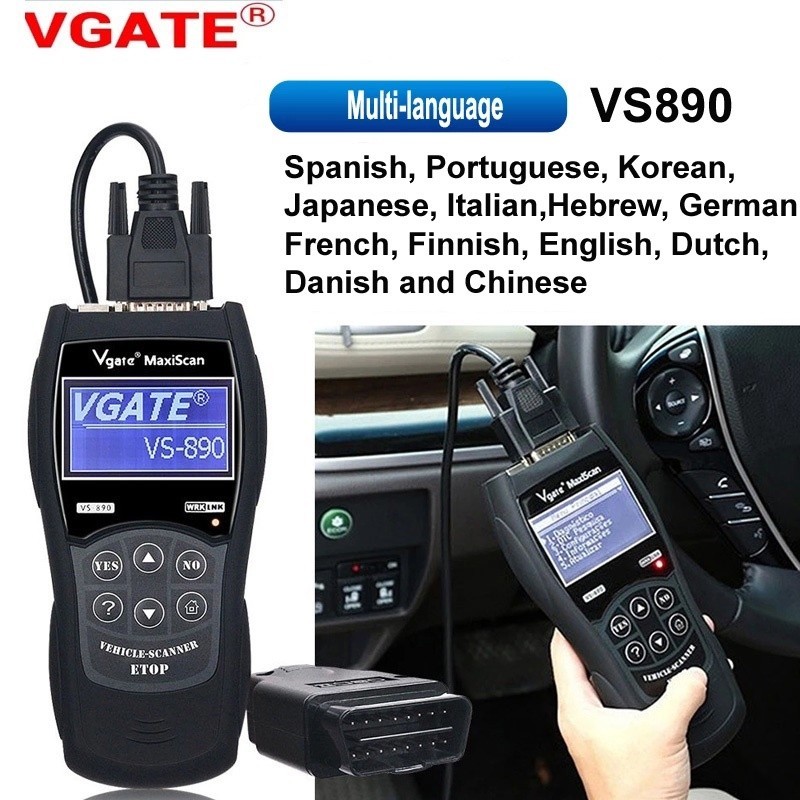 RR+`Professional OBD2 Scanner Vgate VS890 Automotive OBD2 Diagnostic ...