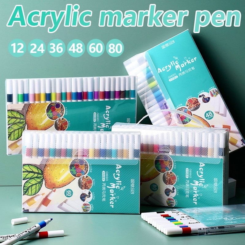 Acrylic marker Waterproof paint Non Fading Graffiti painting art ...