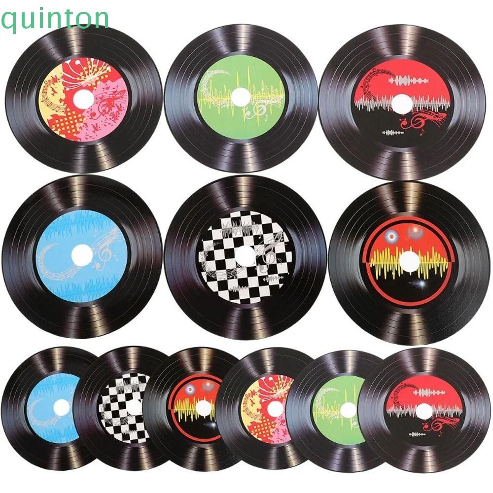 QUINTON 20pcs Vinyl Record Decoration, Paper Records Artwork Record ...
