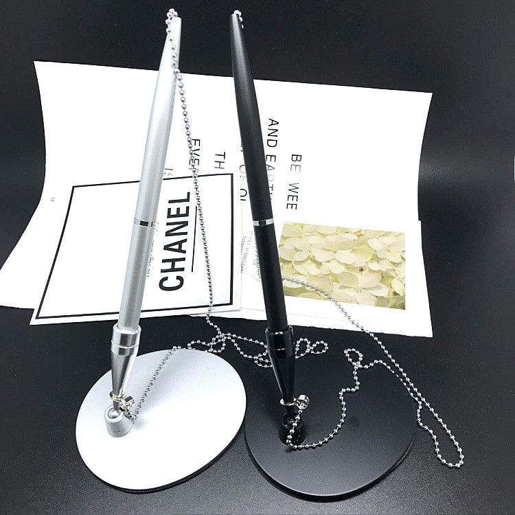 Metal Desktop Pen Desktop Anti-Lost Chain Desktop Pen Hotel Bank Front ...