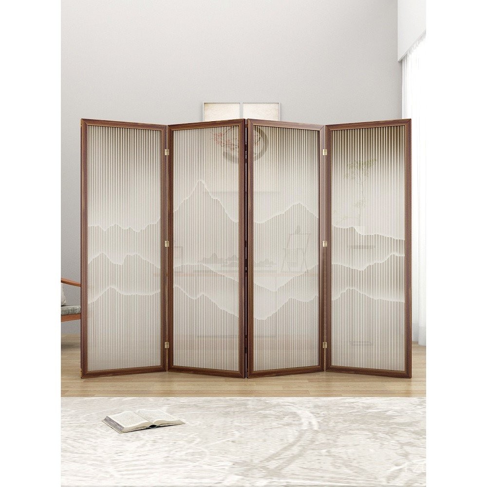 Folding Solid Wood Landscape Partition for Entryway, New Chinese Style ...