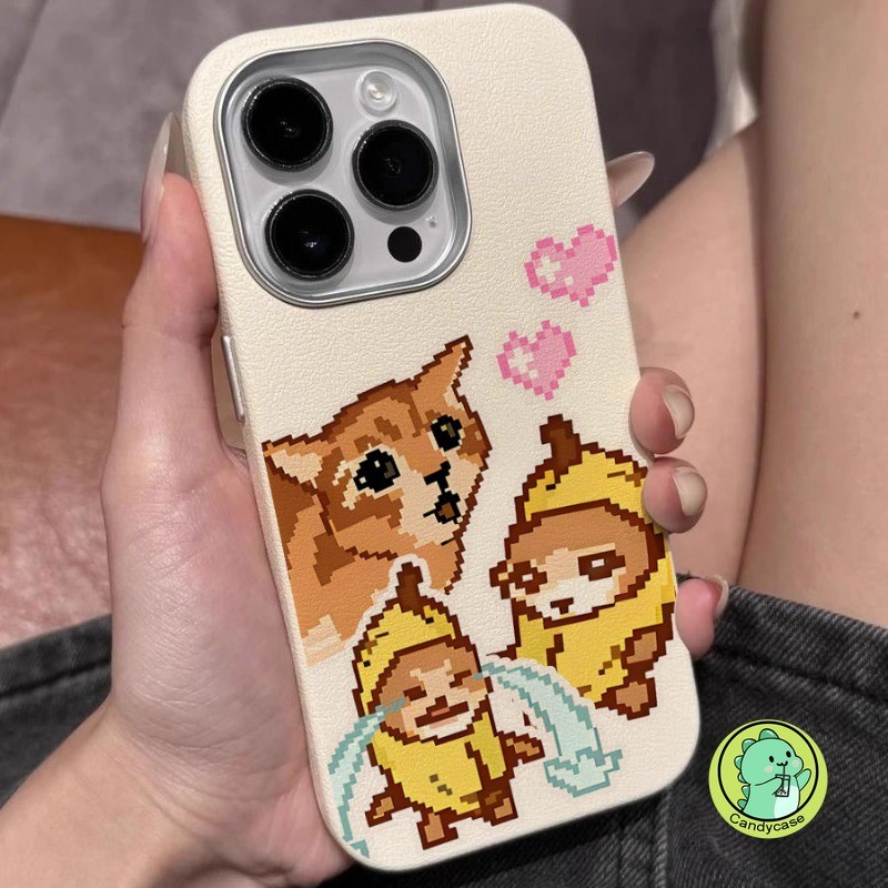 Pixel Cat Meme Leather Phone Case For OPPO A77 A77s A57 A57s A57E A17 ...