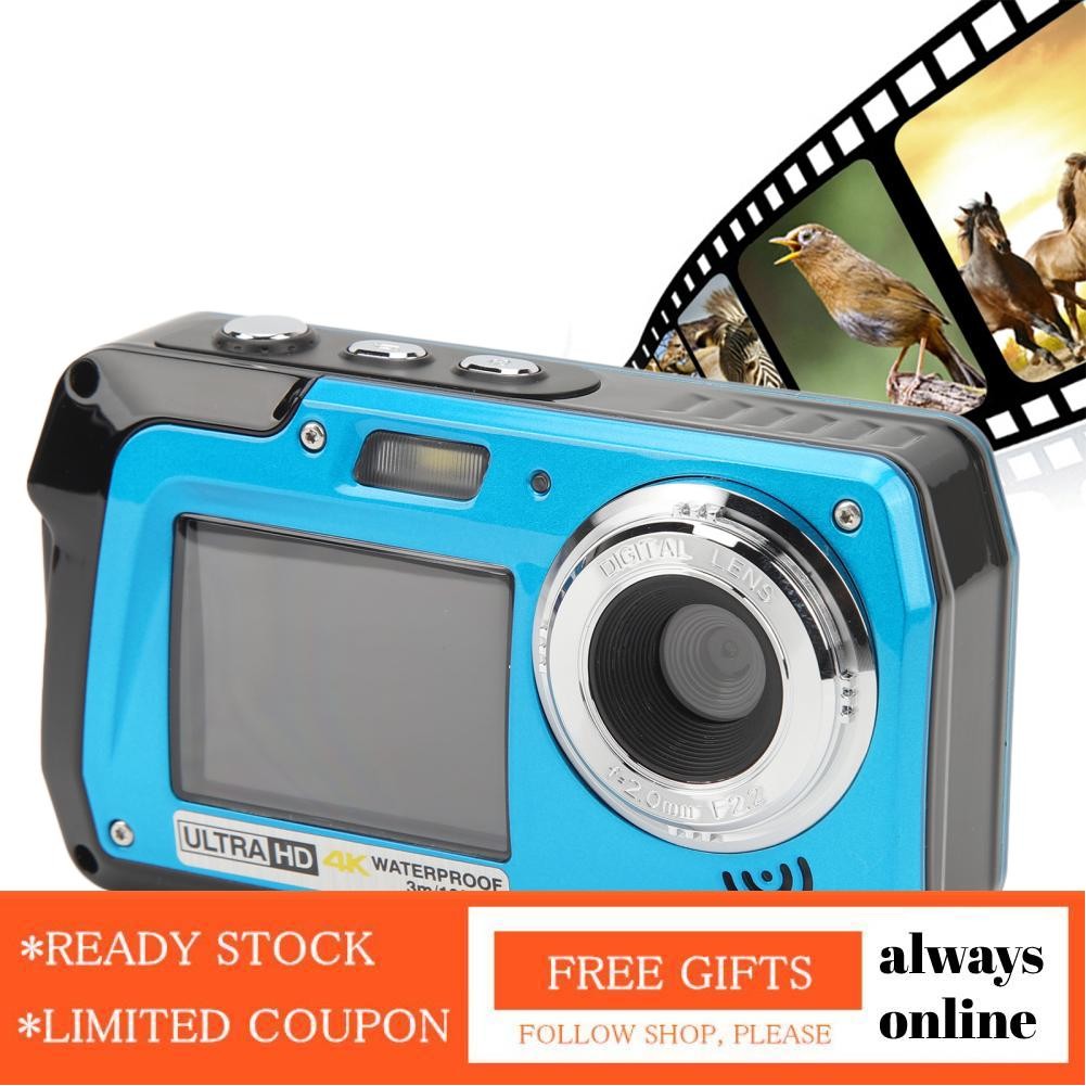 Alwaysonline Underwater Camera Dual Screen Digital 56MP 18X Video ...