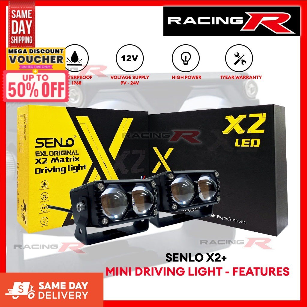 SENLO X2+ Matrix Mini Driving Light V3 w/ Ballast 90 WATTS MDL w/ 1 ...