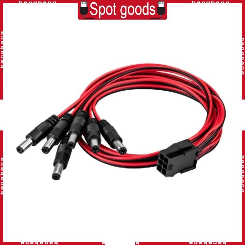 Bang Flexible 50cm 18AWG 6Pin Female to DC5 5x2 5mm Power Cord for PC ...