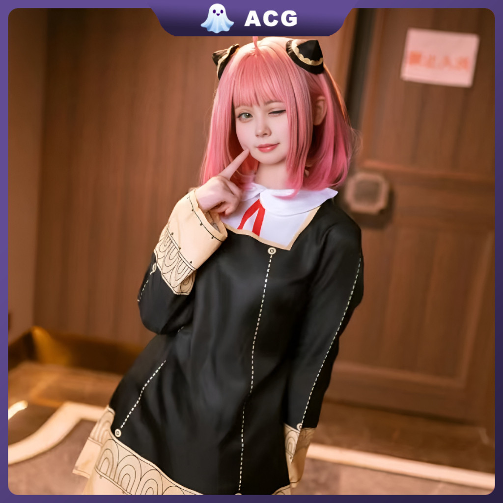 Spy X Family Anya Forger Cosplay Costume Dress for Adults Kids Japanese ...