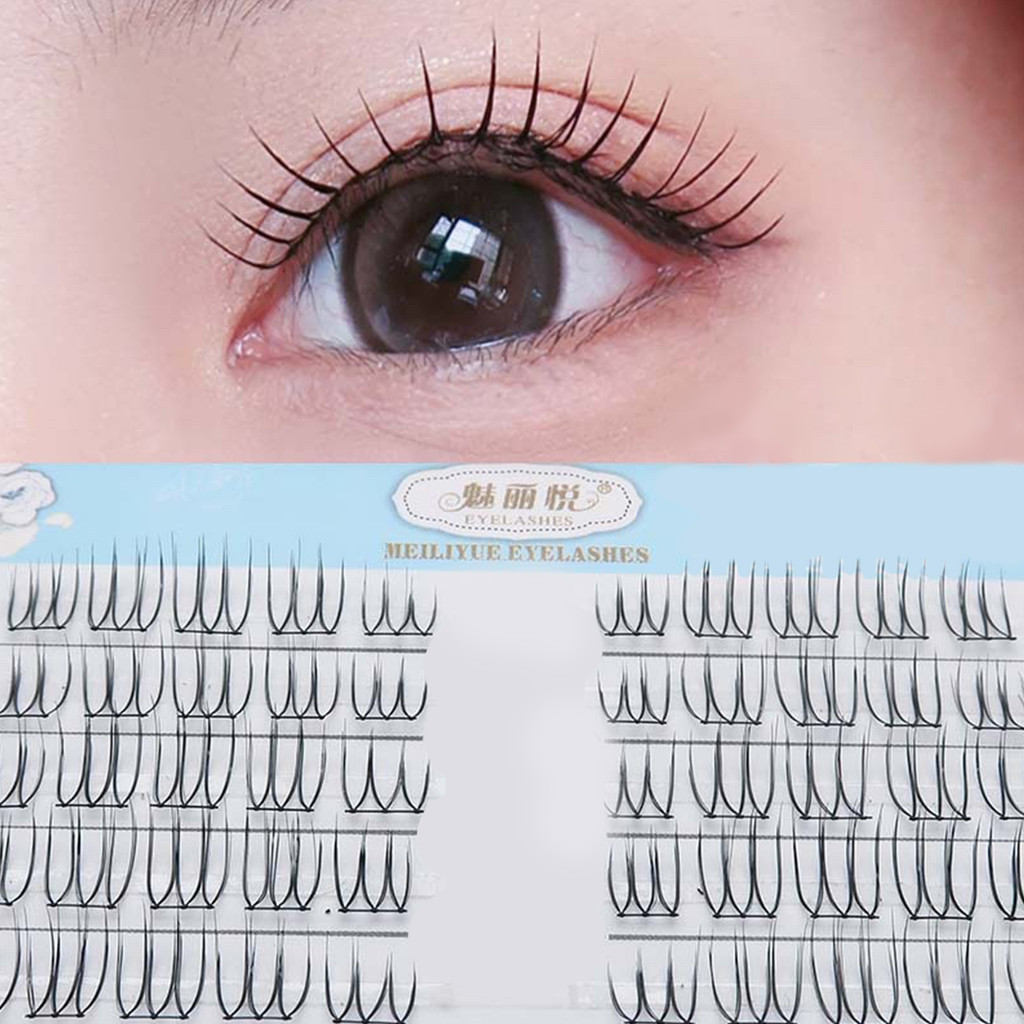1 Box New Japanese Style U-shaped Curly False Eyelashes Single Cluster ...