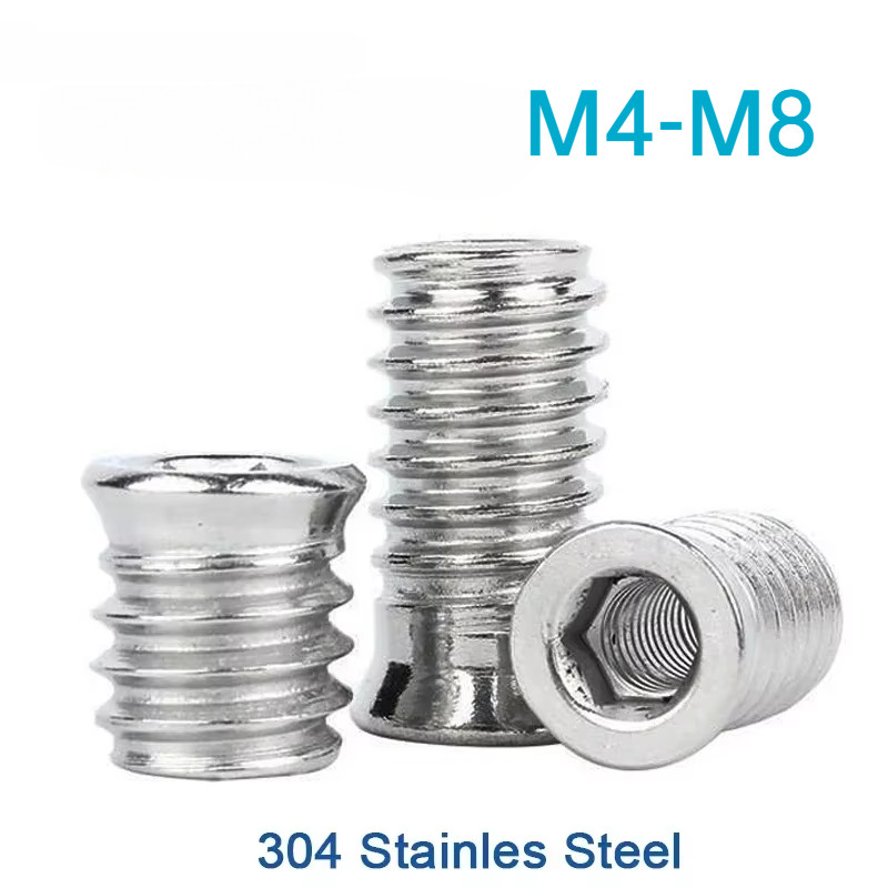 [HKH] 2Pcs 304 Stiainless Steel M4 M5 M6 M8 Hex Socket Drive Threaded ...