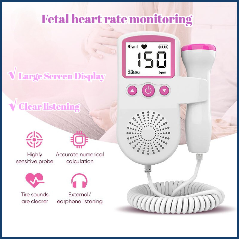 Portable Home Use Fetal Heart Rate Monitor, Maternal Stethoscope for ...