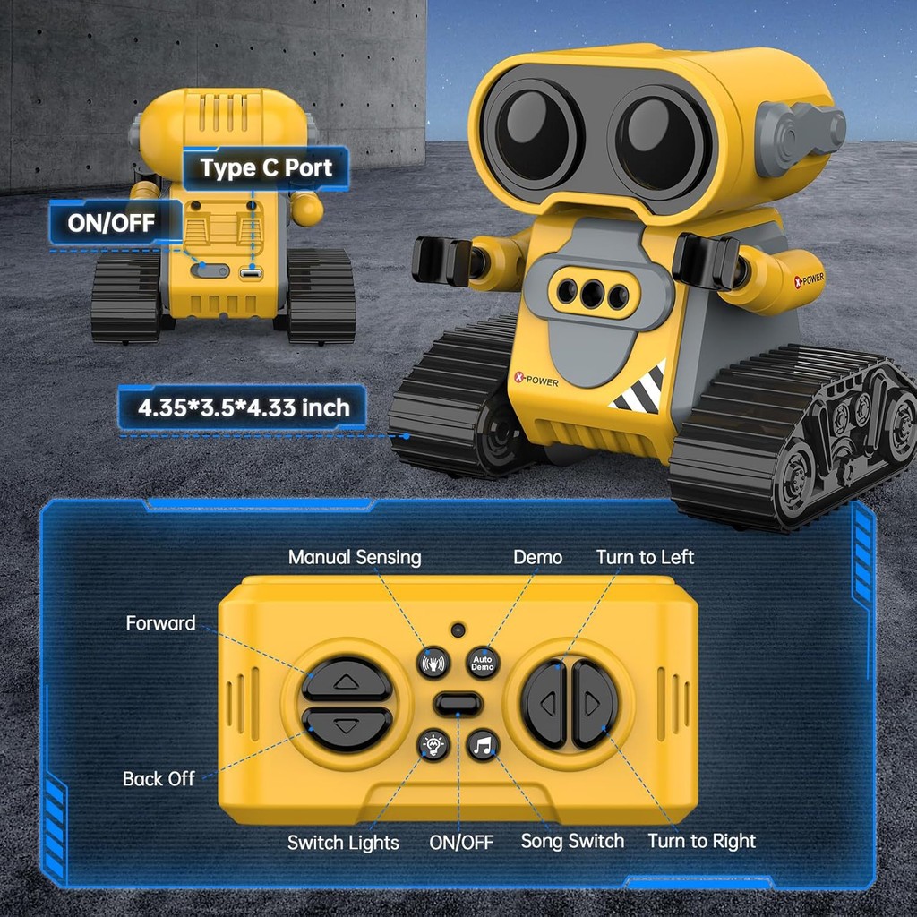 Fyz Children Remote Control Robot Toy Gesture Sensor Robot Simulation ...