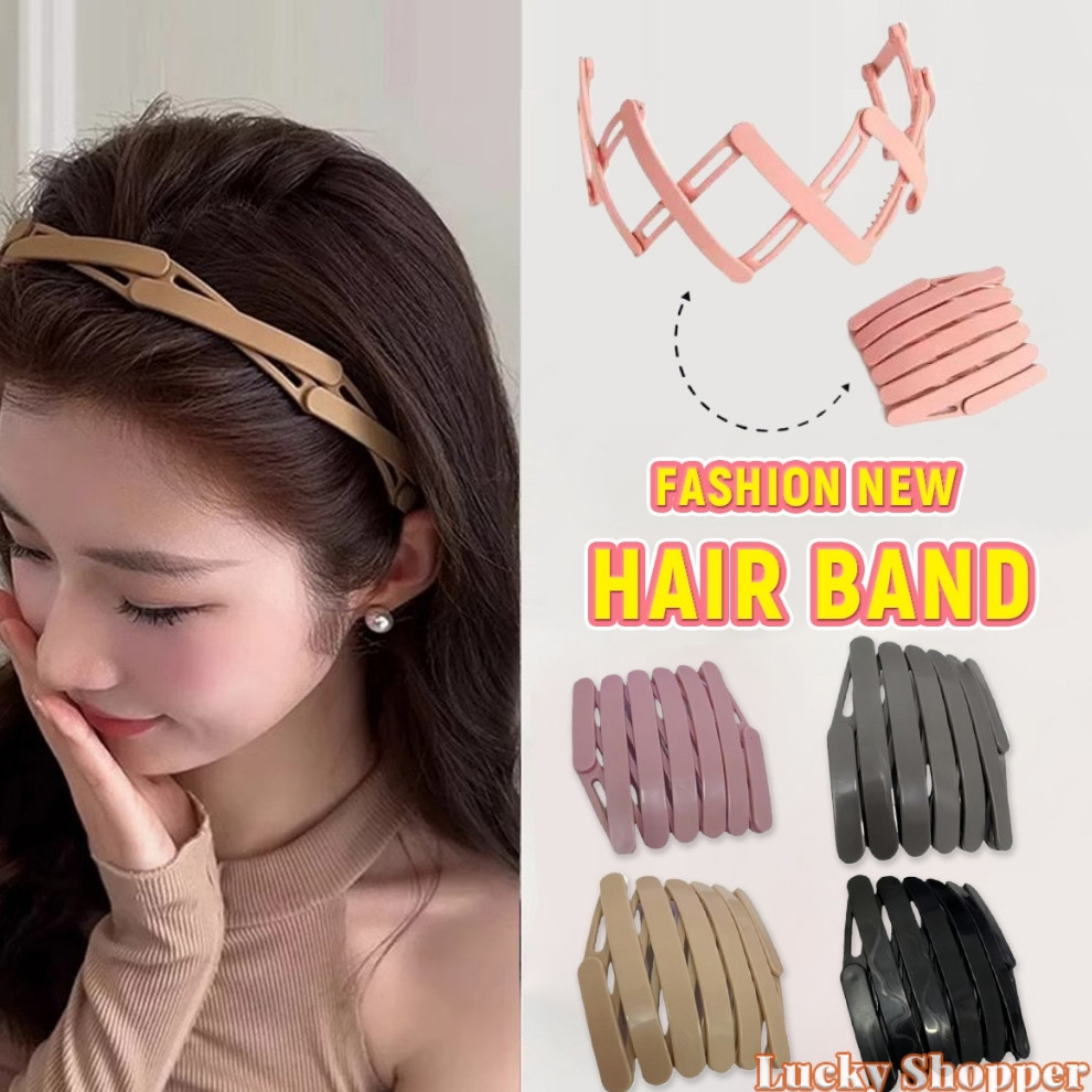 LSP 1Pc Retractable Headband Portable Hairband Female Summer Invisible ...