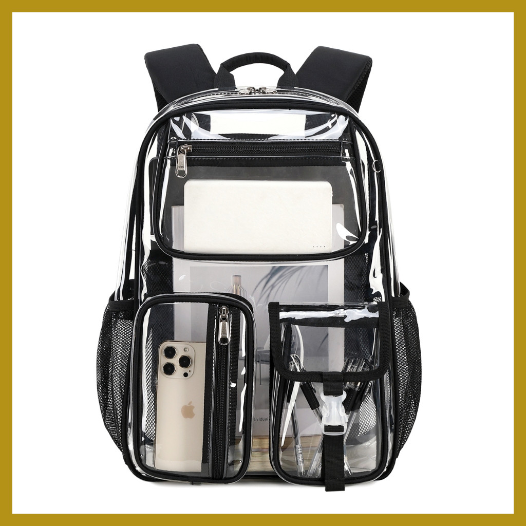 TPU transparent jelly bag middle school student school bag large ...