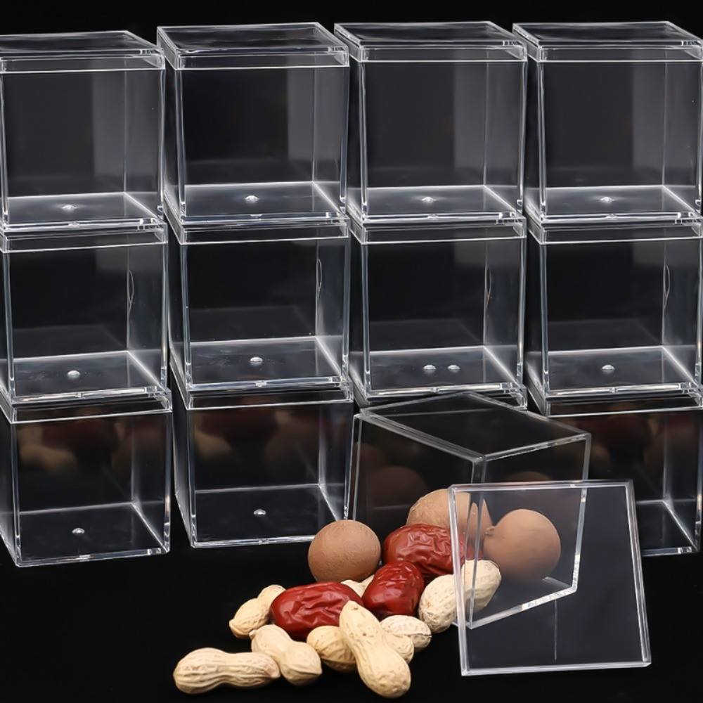 Transparent Plastic Boxes With Cover Plastic Organizer Gift Packing Box ...