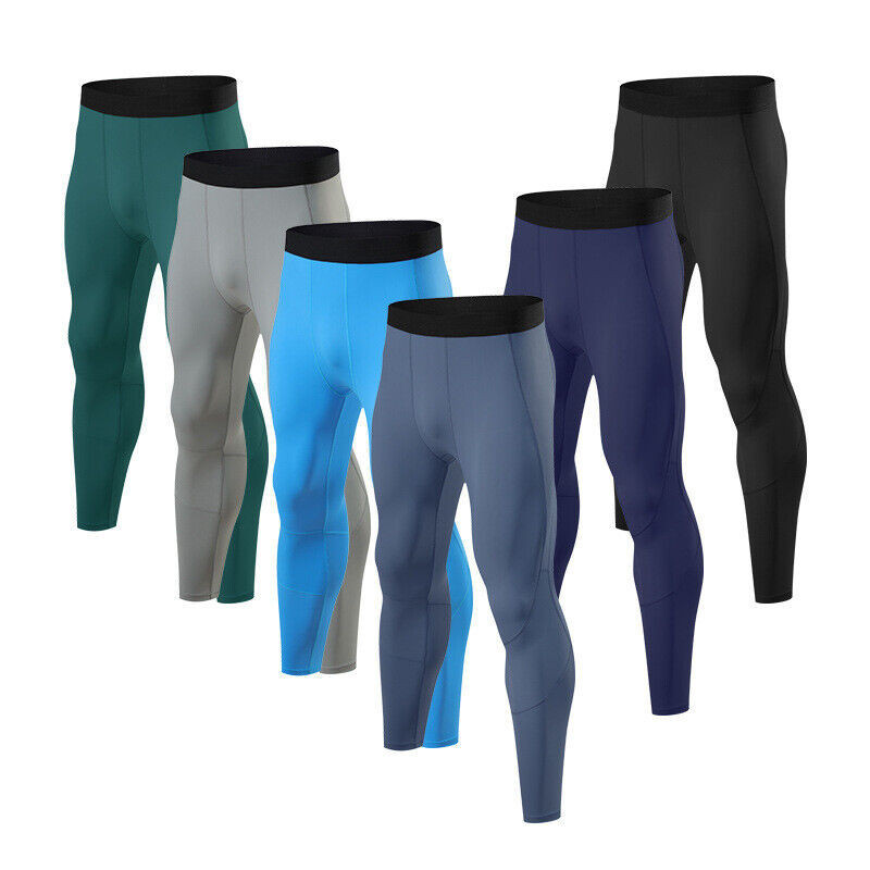 Men's Running Compression Pants Men Gym Fitness Tight Leggings Workout ...
