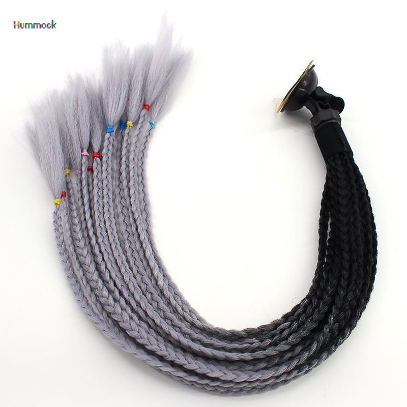 Helmet Decoration Hair Braid Ponytail Slope Braid Hair Gradient Braid ...