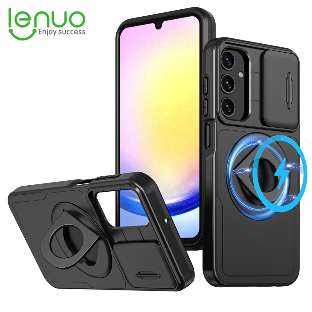 Lenuo Strong Magnetic Ring Phone Case with Stand For Samsung Galaxy A55 A35 A25 A15 A05S A05 A54 ...