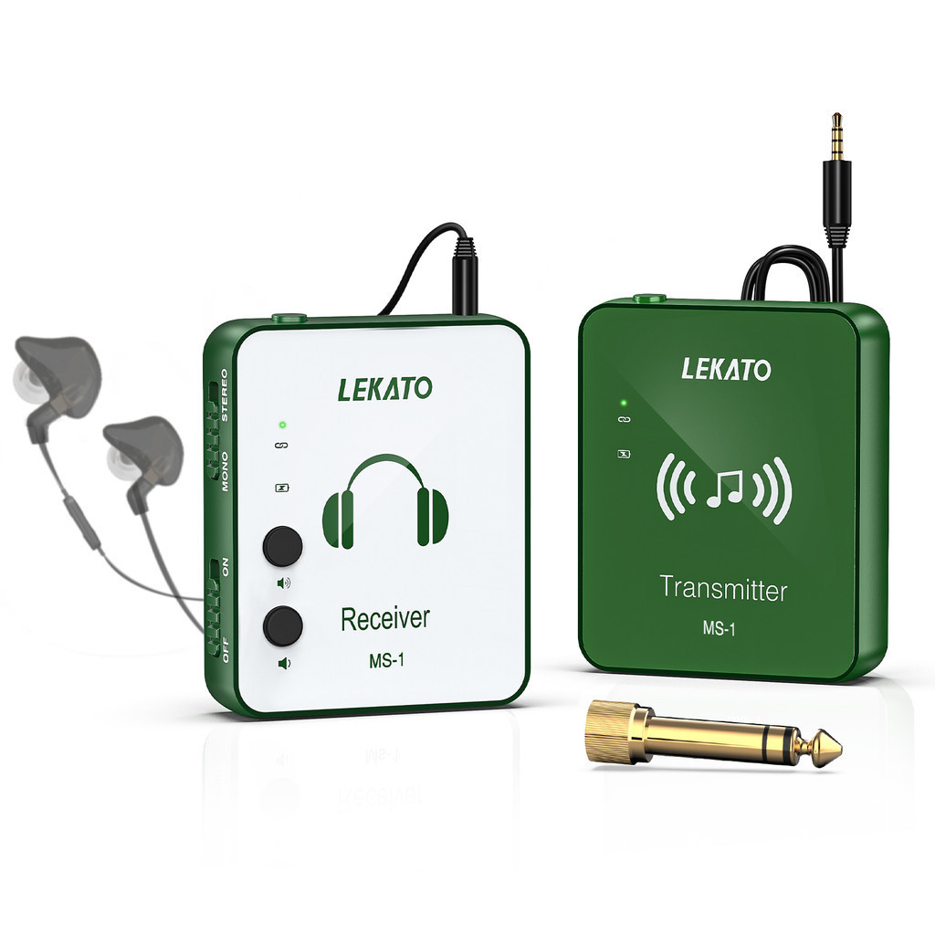 LEKATO MS-1 Wireless IEM In Ear Monitor System 2.4G Low Latency with ...