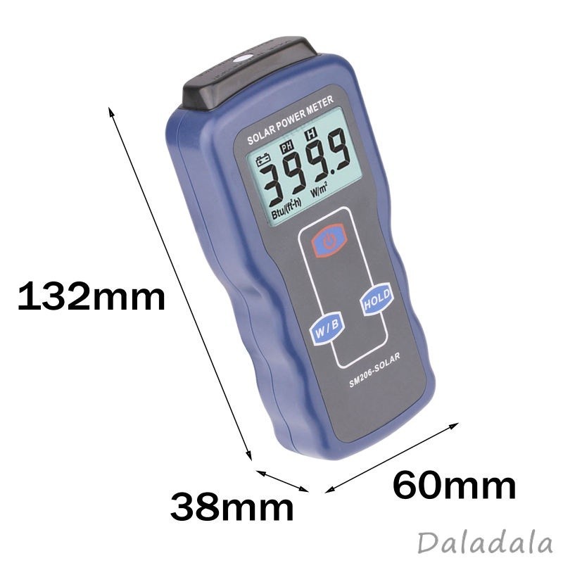 Portable Digital Electric Solar Power Meter Sun Light Radiation ...
