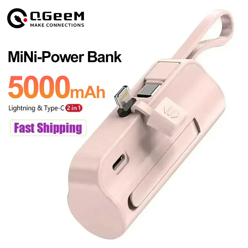 QGeeM mini PD 22W fast charging power pack 5000mah portable Quick ...