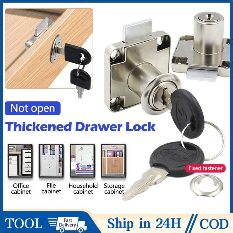 Drawer Lock cabinet lock With 2 Keys Cold rolled steel office Furniture Door Locks Letter Box ...
