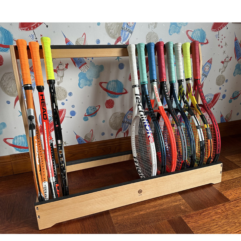 Solid Wood Tennis Rackets Storage Rack School Racket Display Stand ...