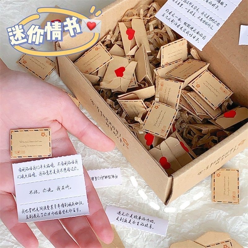 Mini Love Letter Set Box Valentine's Day 99 Envelopes Couple ...