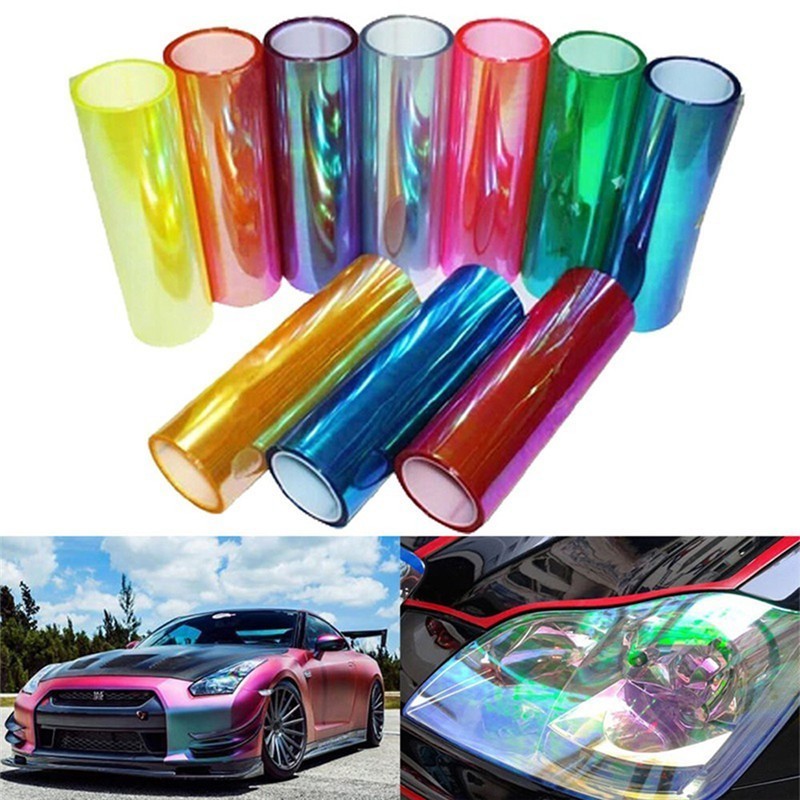 30*60cm Car Headlight Sticker Tint Taillight Reflective Light | Shopee ...