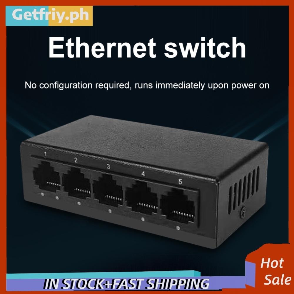 5 Port Gigabit Ethernet Switch Home Network Hub 10/100/1000Mbps Plug ...