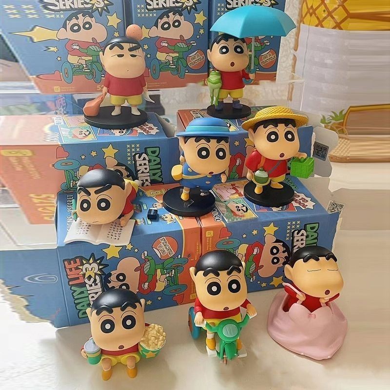 Crayon Shin Chan Blind Box Daily Life Series Shin Chan Figure Cute Desk ...