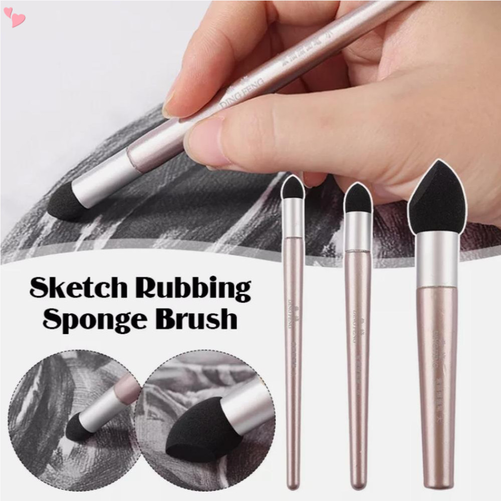 3Pcs Artist Blending Sponge Pen Washable Sketch Rubbing Sponge Brush ...