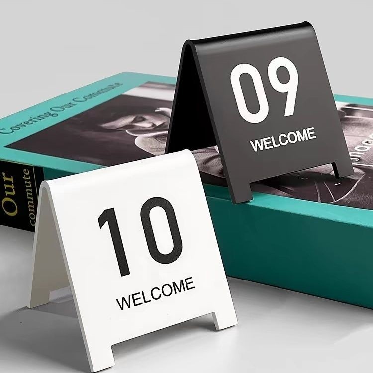 Table Number Plate Vertical Number Plate Custom-Made Acrylic Double ...