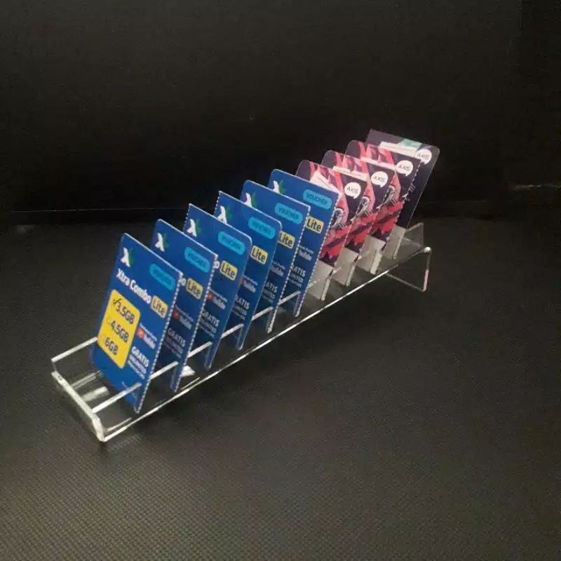 Acrylic VOUCHER Holder/ Starter Card Holder Size 17x3.5cm - Storage Box ...