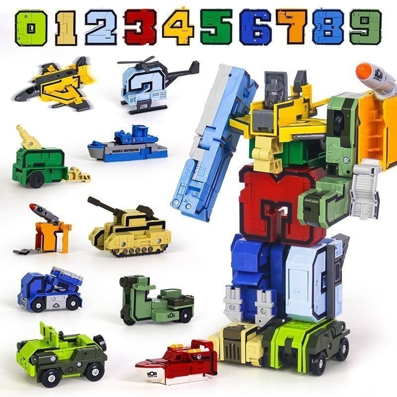 Number Deformation Robot Toys, Assemble Building Blocks Kits Digital ...