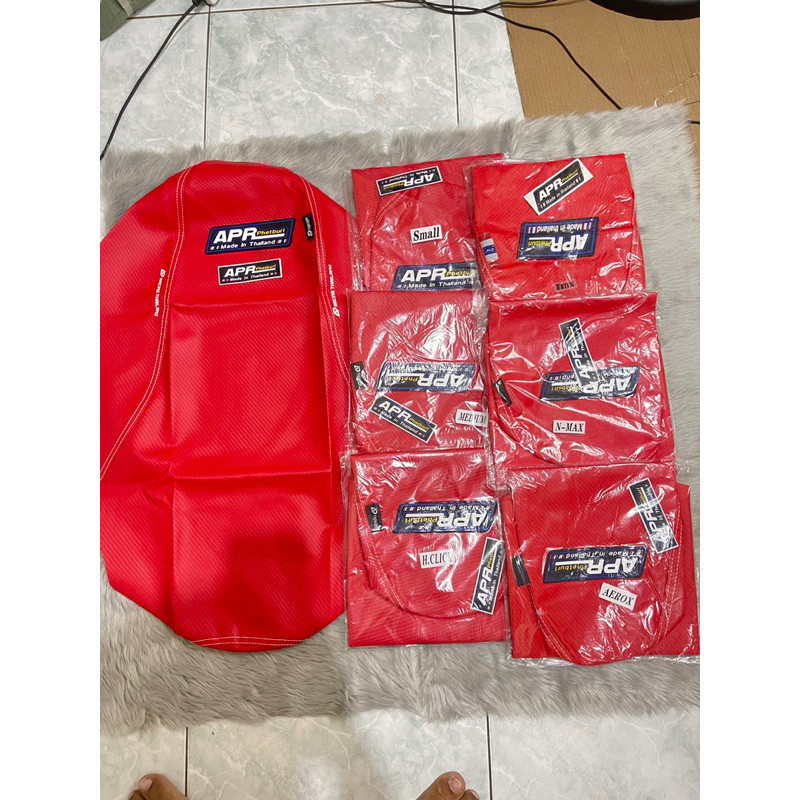 APR RED COLOR RUBBER LOGO 100% WATERPROOF Motorcycle Seat Cover ...