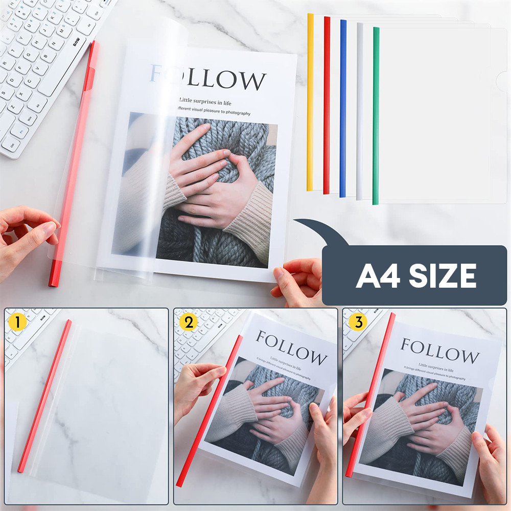 Mimi Plastic Colored Sliding File Folder Report Resume Presentation ...