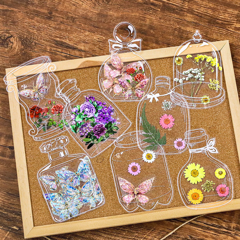 20Pcs DIY Transparent Bookmarks Maker Handmade Bookmark Kit for School ...