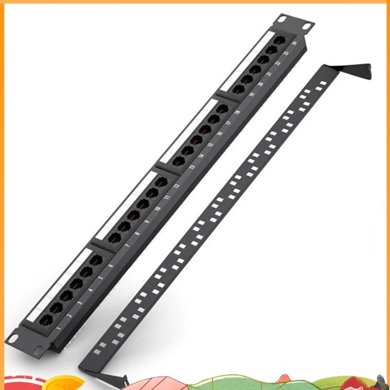 24 Ports CAT6 UTP RJ45 Patch Panel 24 Port Patch Panel 19 Inch 1U Cable ...