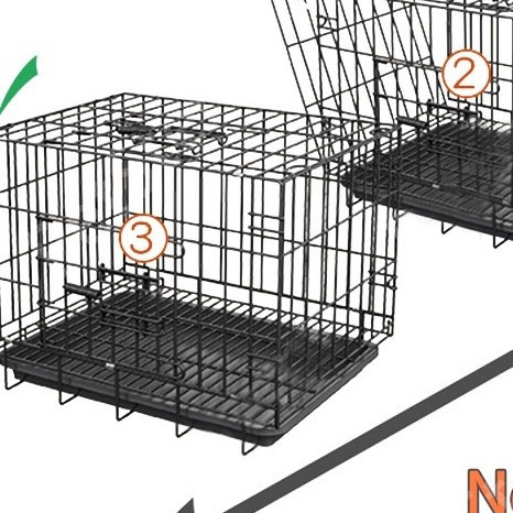 ANGEL Dog Cage Collapsible with Poop Tray Heavy Duty Pet Cage Foldable ...