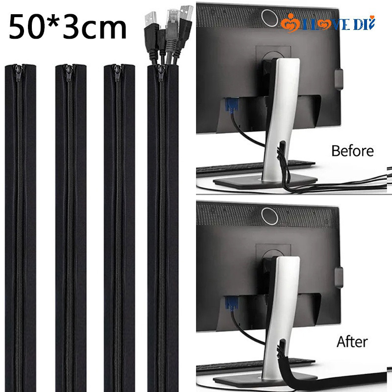 1 Piece Portable Cuttable Data Cable Storage Cover/ Electrical Wire ...