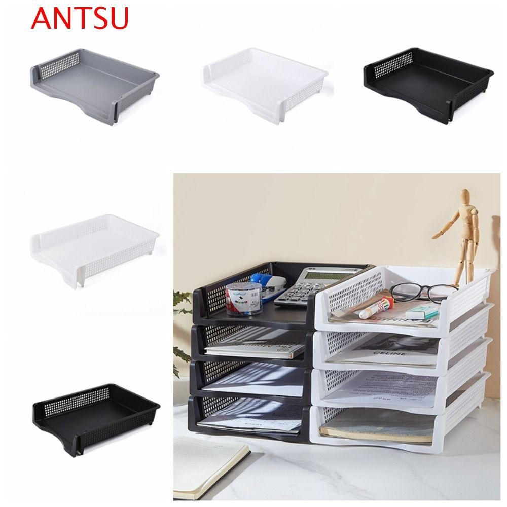 ANTSU Stackable File Rack, Desktop Organizer File Organizer A4 File ...