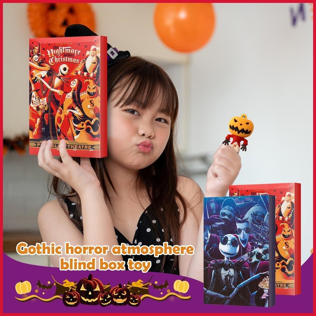 Gothic Horror Advent Countdown Calendar Toy Boxes Scary Halloween Doll ...