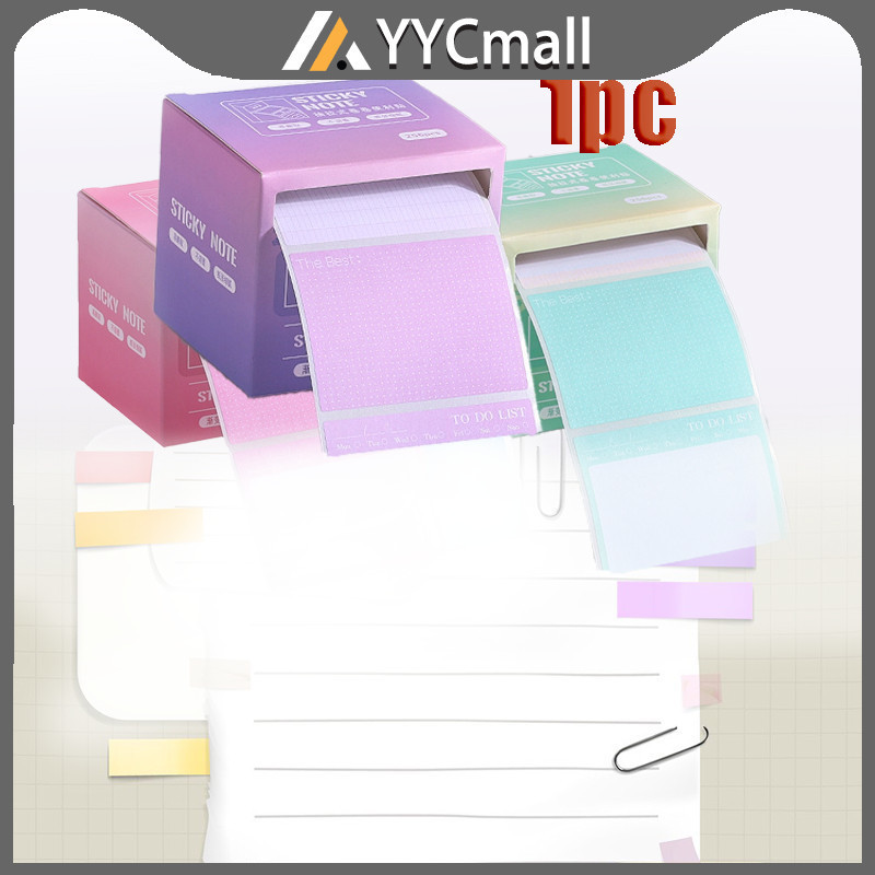 256Pcs Gradient Pull-out Sticky Note Paper Multi-functional Tearable ...