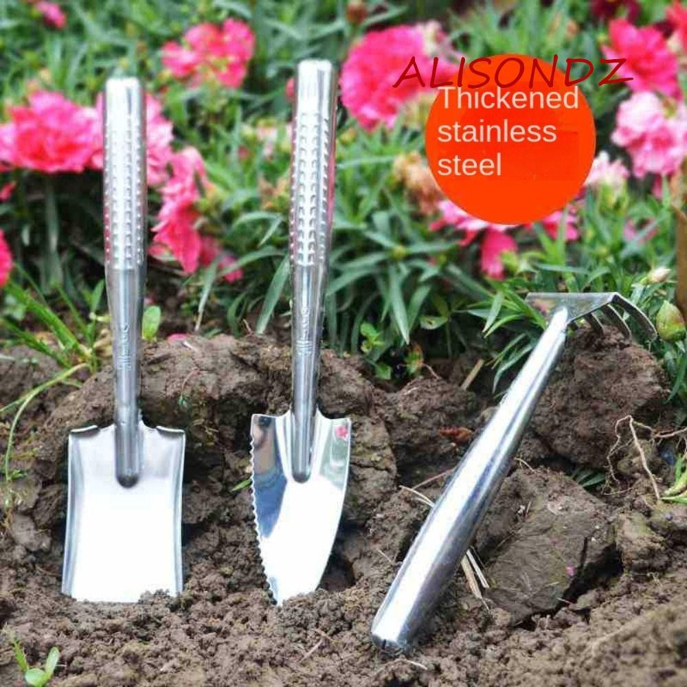 ALISONDZ Stainless Steel Gardening Spade, Bonsai Soil Digging Garden ...