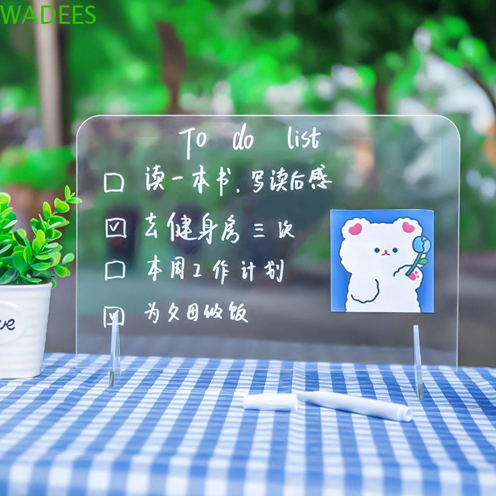 WADEES Message Board Schedules Frameless Transparent Whiteboard Note ...