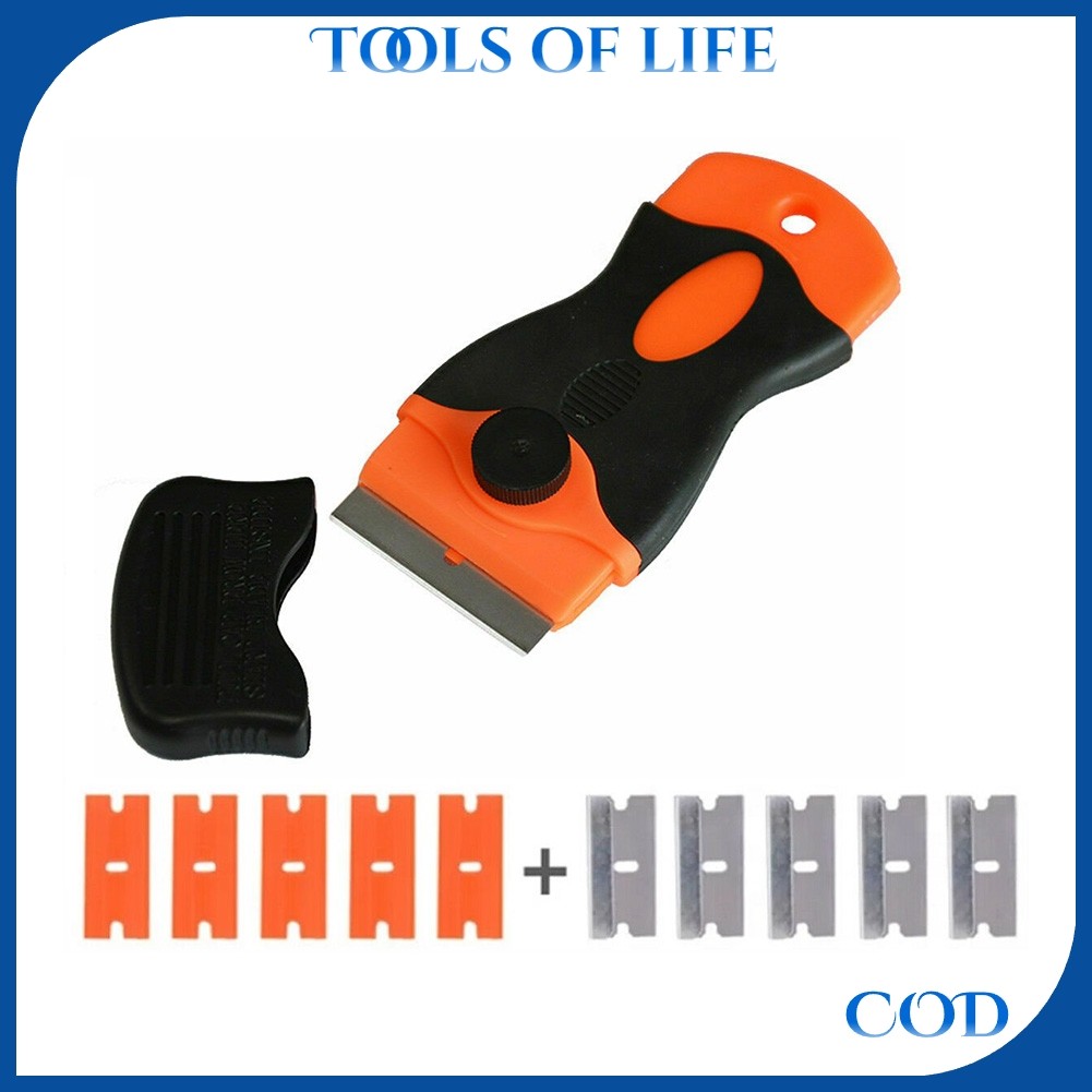 FSFO_11pcs Double Edge Razor Scraper Blade Casement Tint Vinyl Sticker ...