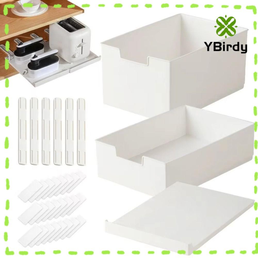 YRBWDYZDH Storage Shelves, Plastic Pull Out Cabinet Drawer Organizer ...
