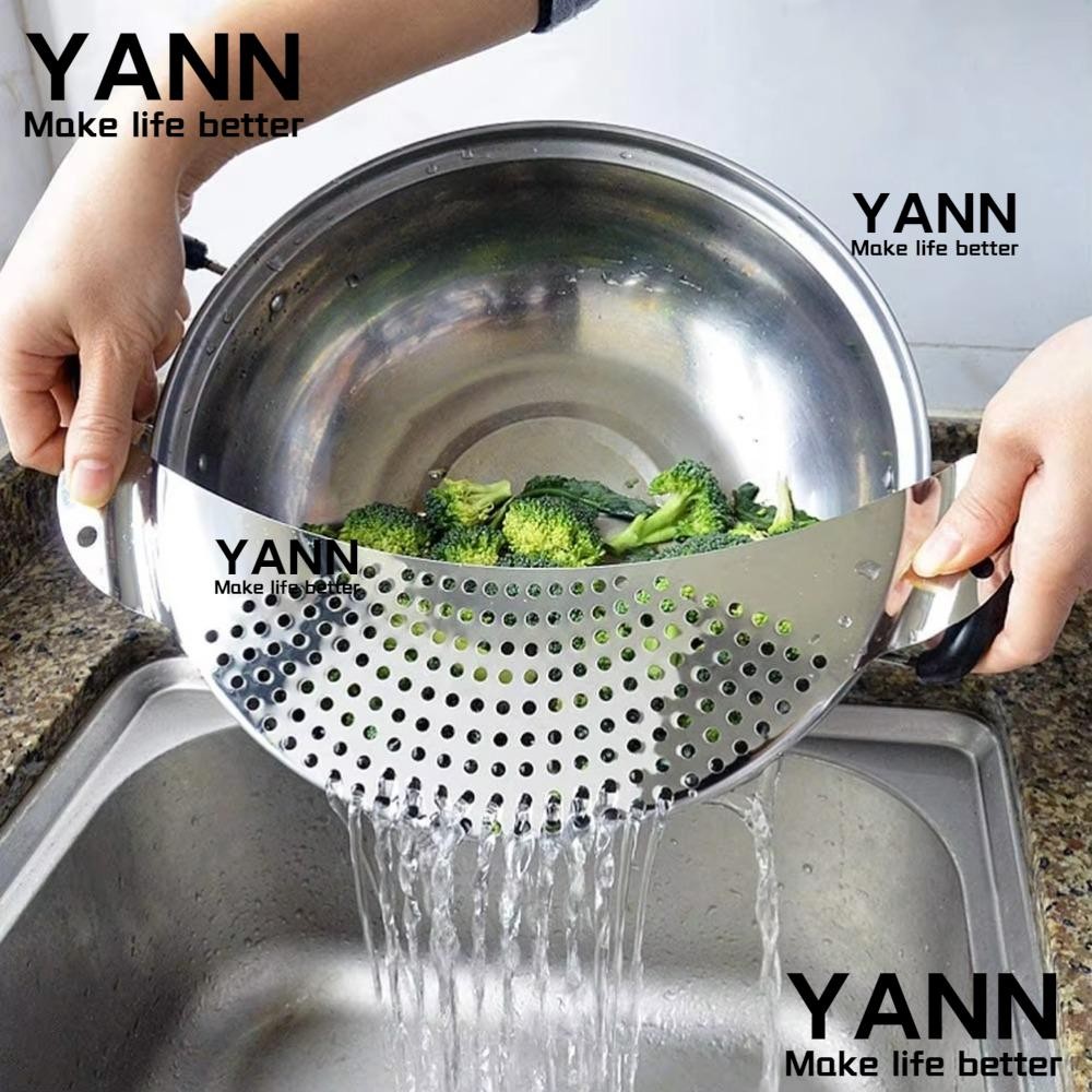 YANN1 Pot Strainer, Stainless Steel Multi-Functional Bowl Pan Drainer ...