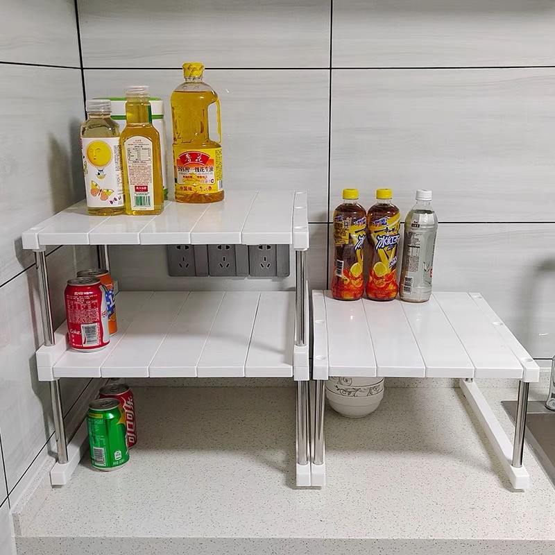 Expandable Storage Rack Organizer Wardrobe Cabinet Desktop Kitchen ...