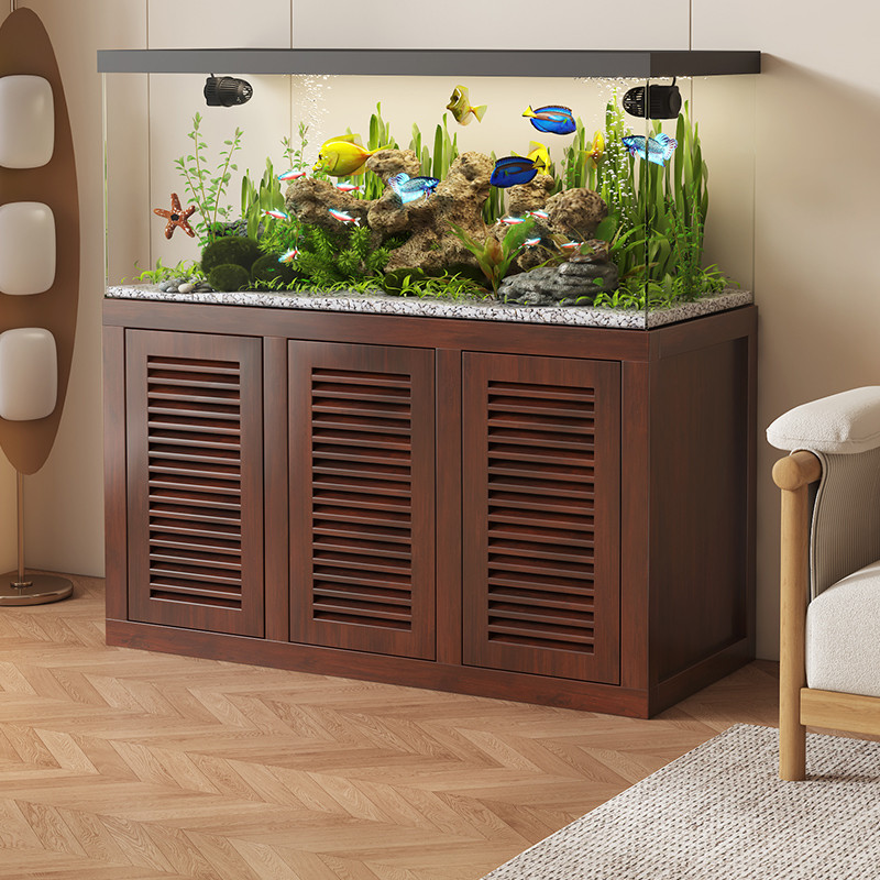 Custom Solid Wood Fish Tank Base Cabinet Home Aquarium Plant Tank Base ...